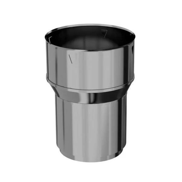 Raccord poêle-tubage inox Ø130 mâle (poêle) x 180/186 (flexible) - TEN ...